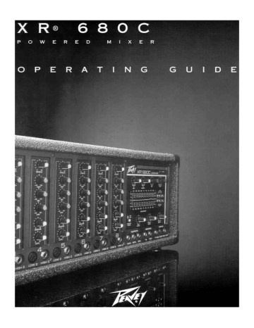 Peavey XR 680C Powered Mixer Operating Guide | Manualzz