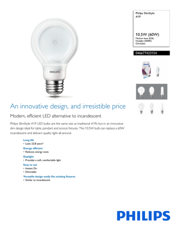 Philips 46677433154 Data Sheet | Manualzz