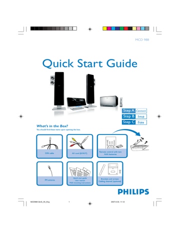 Philips MCD988 Quick Start Guide | Manualzz