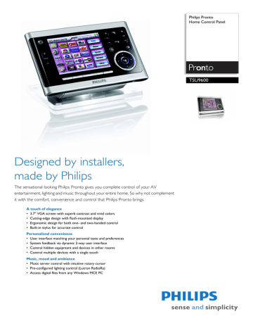 Philips Pronto TSU9600 User Manual | Manualzz
