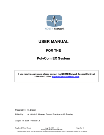 PolyCom EX Video Conferencing System User Manual | Manualzz