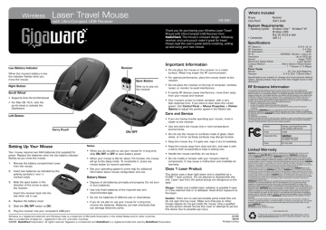 Radio Shack Gigaware 26-990 User's Guide | Manualzz