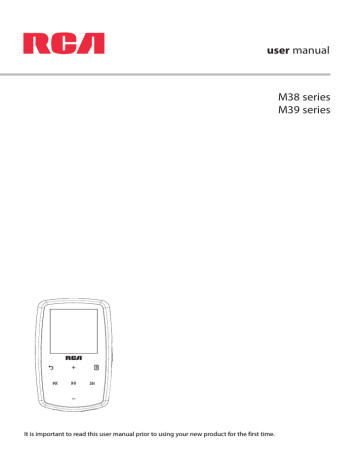 RCA M38, M39 MP3 Player User Manual | Manualzz