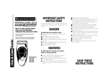 Remington MS3-2700 User's Manual | Manualzz