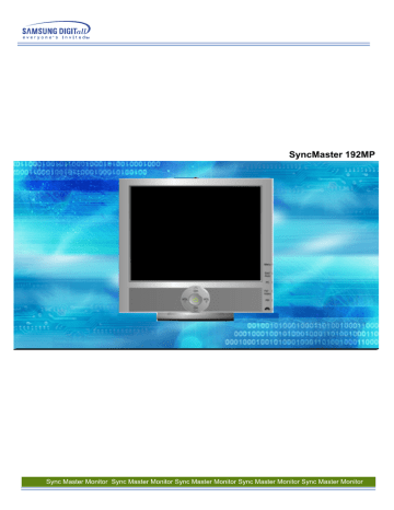 Samsung SyncMaster 192MP User Manual | Manualzz