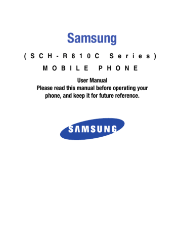 Samsung SCH-R810C Finesse User Manual | Manualzz