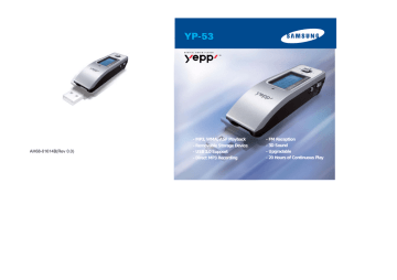 Samsung Yepp YP-53 User Manual | Manualzz