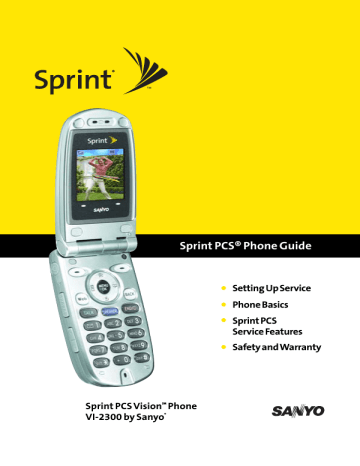 Sanyo VI 2300 - Sprint PCS Vision Phone Phone Manual | Manualzz