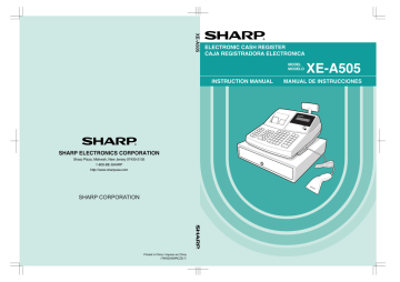 Sharp XE-A505 Instruction Manual | Manualzz