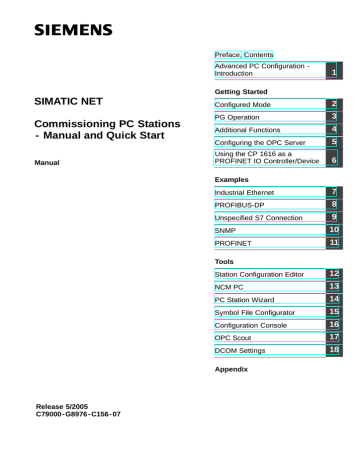 Siemens SIMATIC NET PC Station Manual | Manualzz