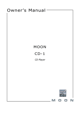moon MOON CD-1 - Owner's manual