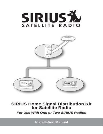Sirius Home Signal Distribution Kit Installation Manual | Manualzz