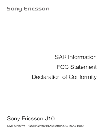 Sony Ericsson J10 User Manual | Manualzz