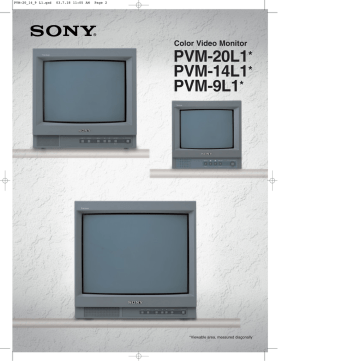 Sony PVM-20L1 User's Manual | Manualzz