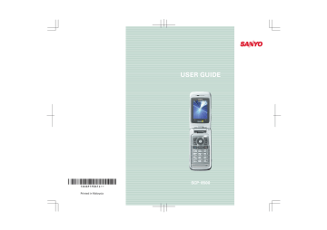 Sanyo SCP 8500 User Guide | Manualzz