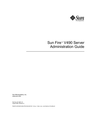 Sun Fire V490 Server Admin Guide | Manualzz