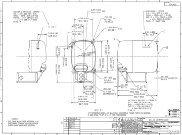 AJA 2425ZXA: Compressor Drawing Data | Manualzz