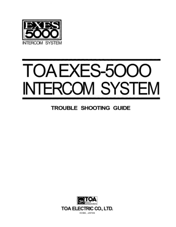 TOA EXES-5000 Trouble Shooting Guide | Manualzz
