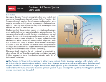 Toro Precision Soil Sensor User's Guide | Manualzz