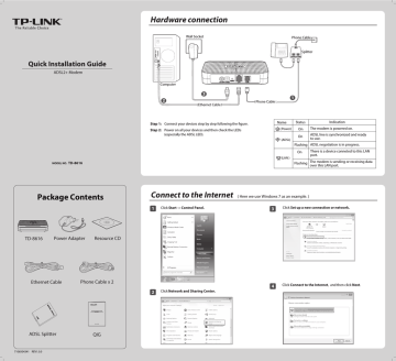 TP-Link TD-8616 Quick Installation Guide | Manualzz