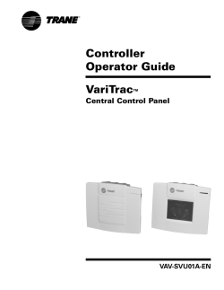 Trane VariTrac Dampers - Installation and Maintenance Manual ...