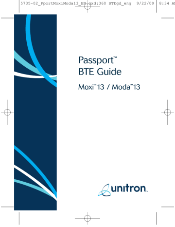 Battery Information. Unitron Hearing Aid Moda 13, Moxi 13 | Manualzz