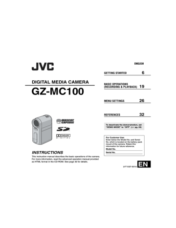 JVC GZ-MC100 User Manual | Manualzz