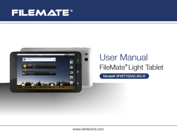 FileMate Light Tablet 3FMT700A2-8G-R User Manual | Manualzz