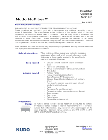 NuFiber F3W375 Installation guide | Manualzz