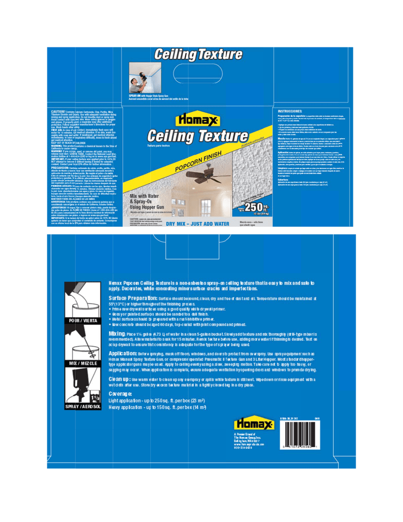 Homax Ceiling Texture Instructions | Shelly Lighting