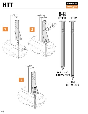Simpson Strong-Tie HTT4 Installation Guide | Manualzz