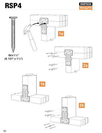 Simpson Strong-Tie RSP4 Installation Guide | Manualzz