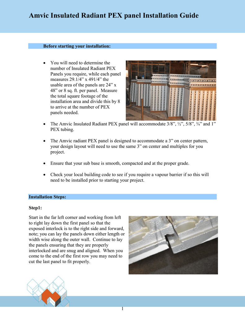 Amvic AMPEX2015F Installation guide | Manualzz