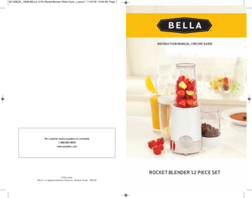 Bella BLA13606 Use and Care Manual | Manualzz