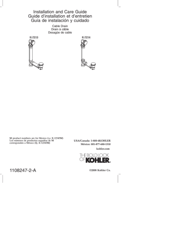 Kohler K-7213-CP, K-7214, 7214-2BZ, K-7213-G, K-7213, 7213-CP, 7213-RGD, K-7213-AF, 7213-2MB ...