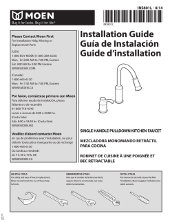 Moen 7590ORB - Instructions, Owner's manual, Product information ...
