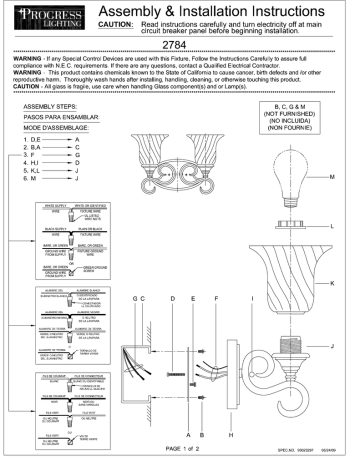 Progress Lighting P2784-09 Installation Guide | Manualzz