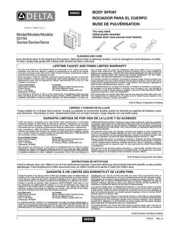 Delta 50150-RB Installation Guide | Manualzz