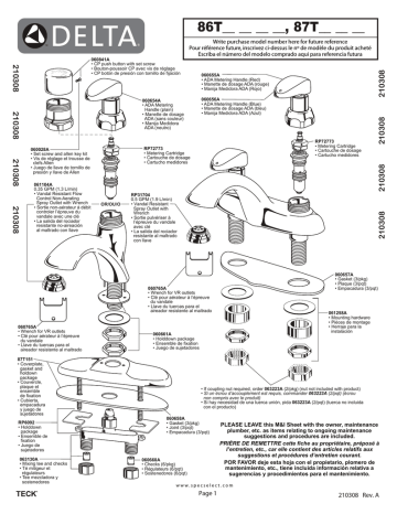 Delta 87T111 Installation Guide | Manualzz