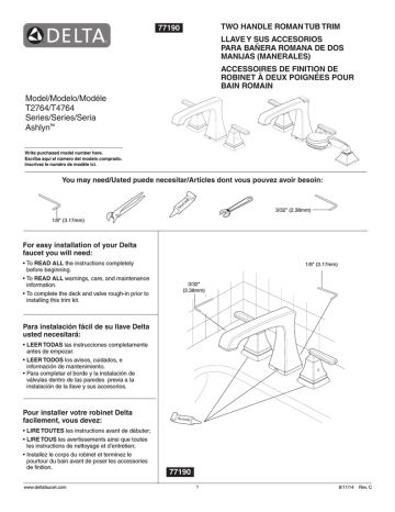 Delta T2764, T2764-SS, T4764-BL, T4764-SS, T2764-BL, T2764-RB ...