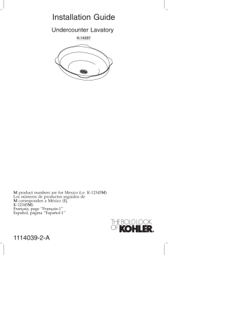 KOHLER K-14297-MP1 Installation Guide | Manualzz