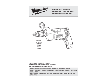 Milwaukee 0234-6 Operator's Manual | Manualzz