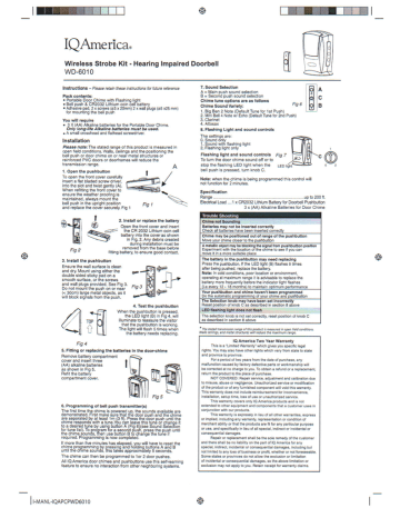 IQ America WD-6010 Instructions / Assembly | Manualzz