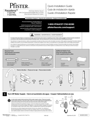 Pfister F-529-PDSL Installation Guide | Manualzz