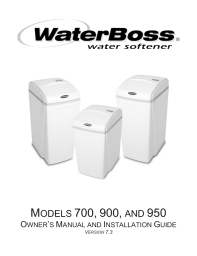 WaterBoss 900 - Installation instructions, Service manual, Owner's manual