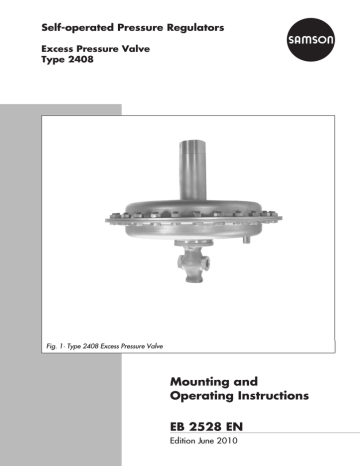 Samson 2408 Mounting And Operating Instructions | Manualzz