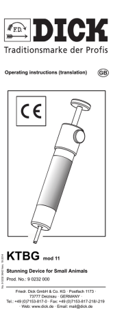 DICK KTBG mod 11 Operating instructions | Manualzz