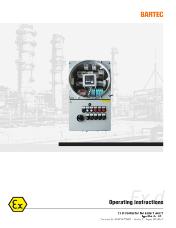 Bartec Ex d 07-4230-1101/0292 Operating Instructions Manual | Manualzz