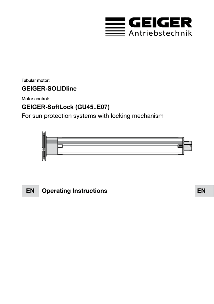 Geiger SOLIDline SoftLock Operating instructions | Manualzz