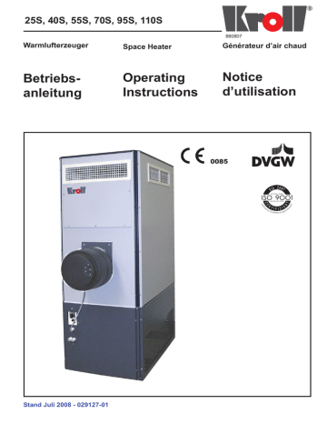 Kroll 55S Operating Instructions Manual | Manualzz